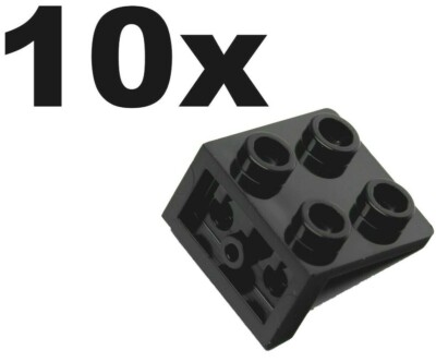 NEW LEGO - BRACKET - 1 x 2 - Black (2x2 inverted) x 10 - bracket | eBay