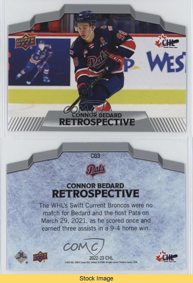 2022-23 Upper Deck CHL Connor Bedard Retrospective Connor Bedard #CB3 ...