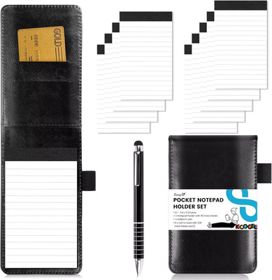 11PCS Mini Pocket Notepad Holder Set, Pocket Notepad Flip Notepad with ...
