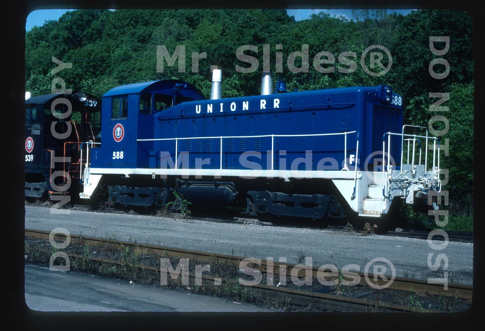 Original Slide URR Union Railroad Fresh Paint SW1200 588 Hall PA 1984 ...