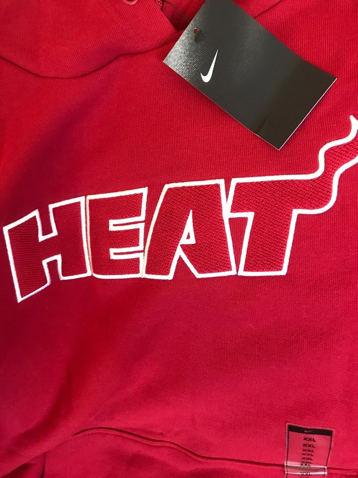 Nike Miami Heat Red Nba Hoodie Sweater NWT Size 2XL Mens | eBay