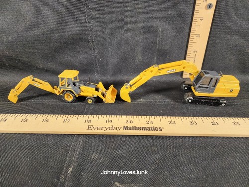 Ertl John Deere Die Cast Backhoe & Excavator Lot Construction Toys Used ...
