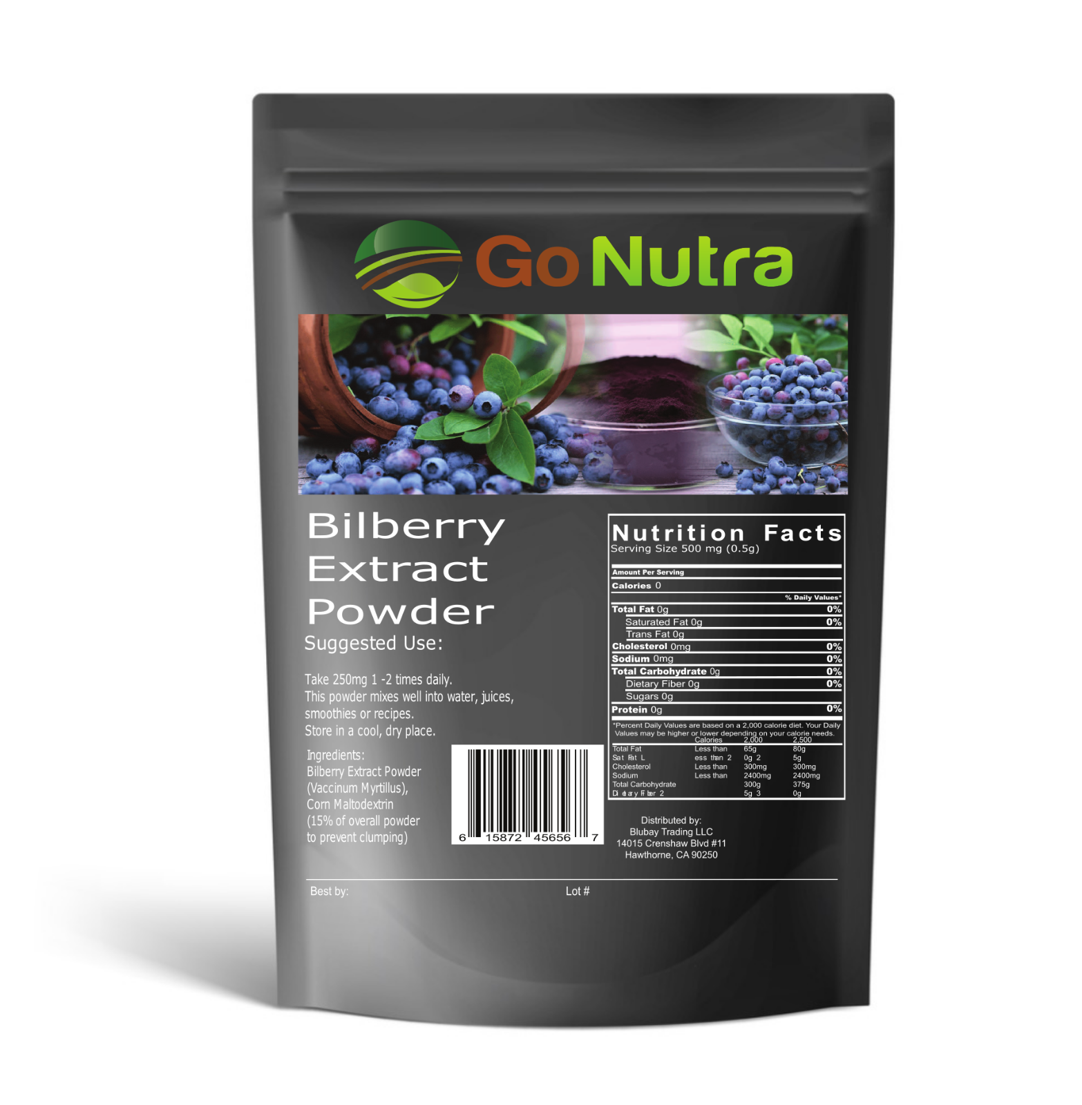 Bilberry Fruit Powder 4:1 Extract 4x Stronger Antioxident Anthocyanin ...