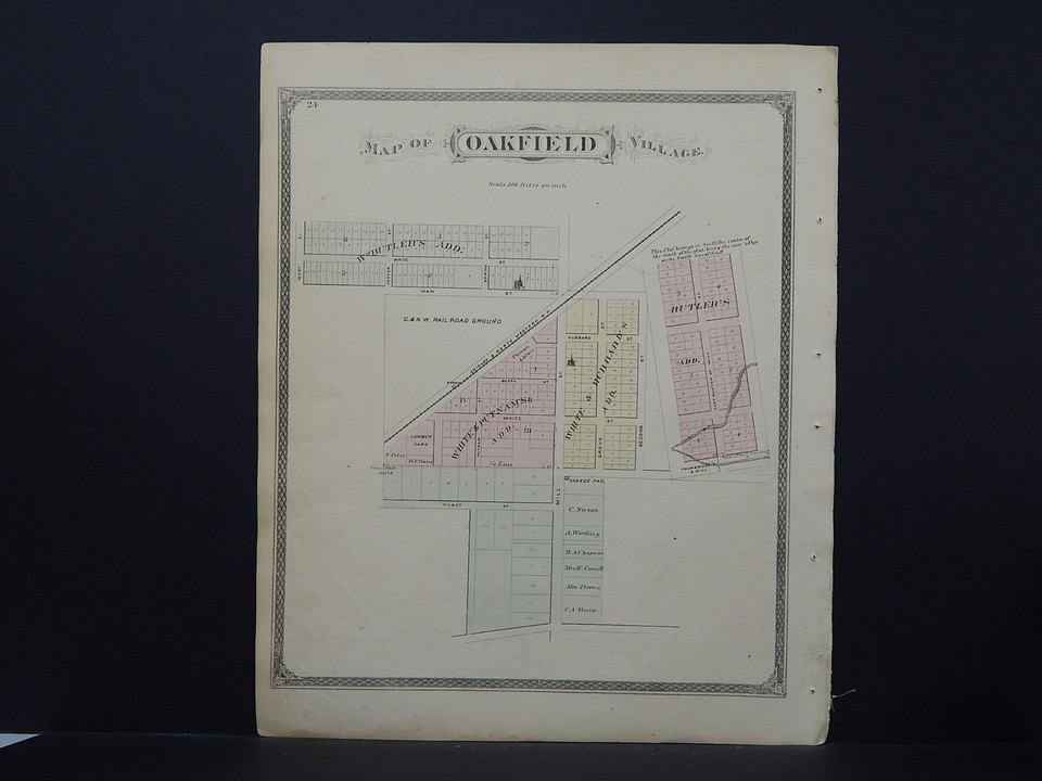 Wisconsin, Fond du Lac County Map 1874 Rosendale Township L21#70 | eBay