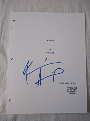 KEVIN SMITH SIGNED AUTOGRAPH MALLRATS FULL MOVIE SCRIPT BECKETT AUTH ...
