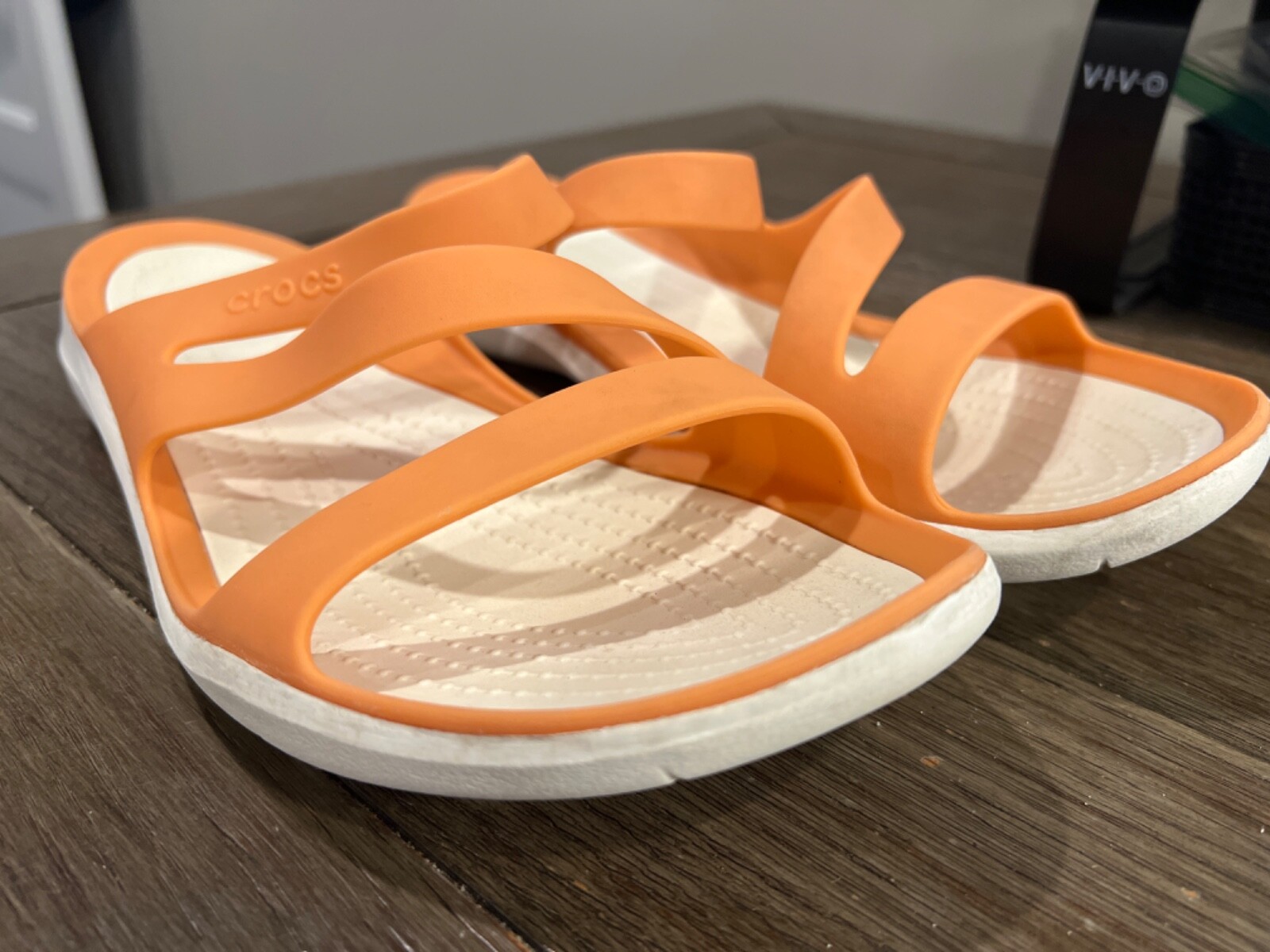 Crocs Iconic Kadee II Orange White Sole Slide Sandal … - Gem