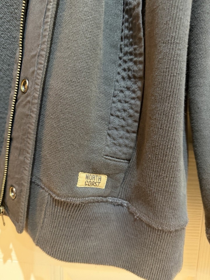 M & S Men’s North Coast Zip Through Jacket, Charcoal Colour - Size XL ...