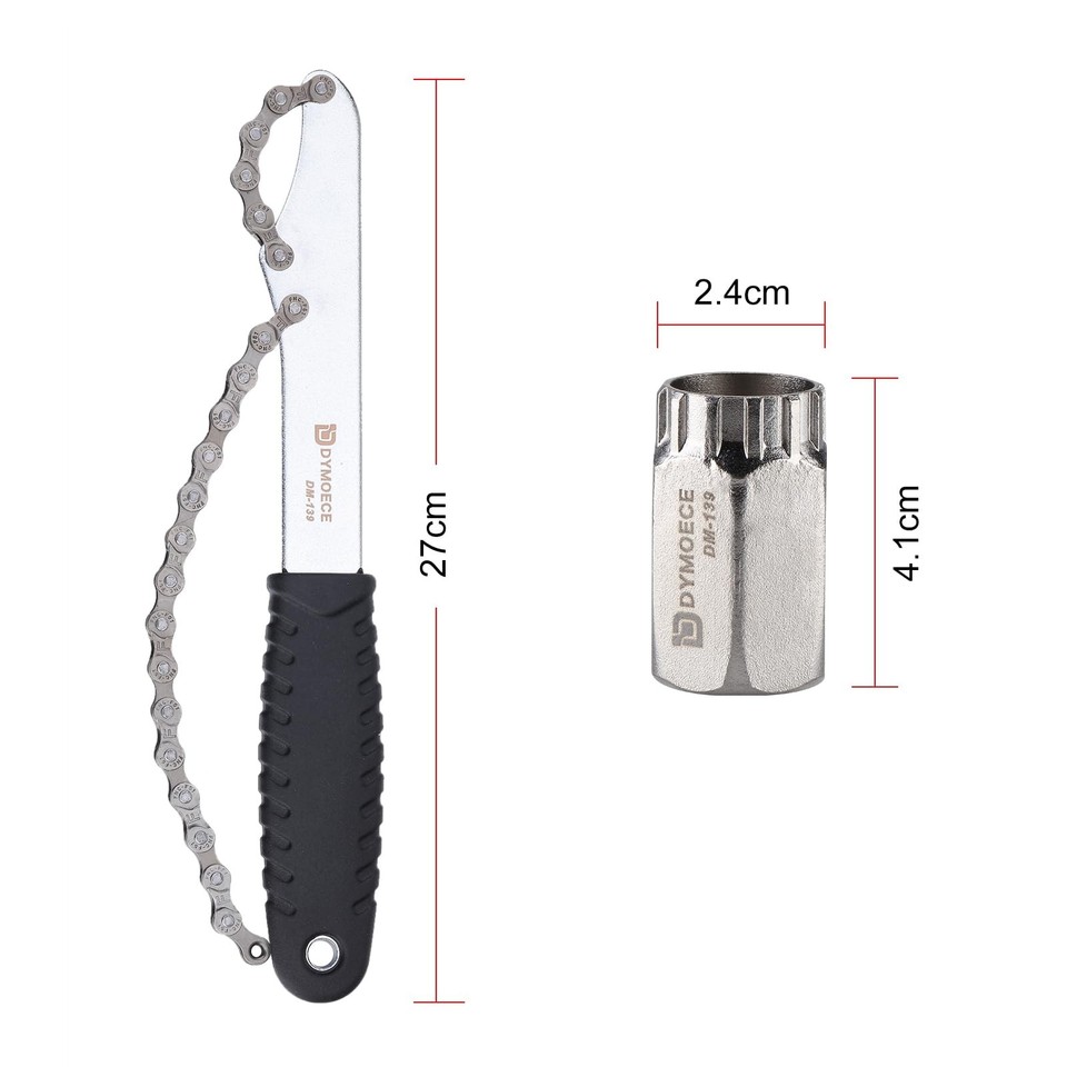 Bike Cassette Lockring Removal Tool Bicycle Chain Whip Tool Kit ...