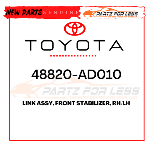 48820-AD010 TOYOTA GENUINE LINK ASSY, FRONT STABILIZER, RH/LH ...
