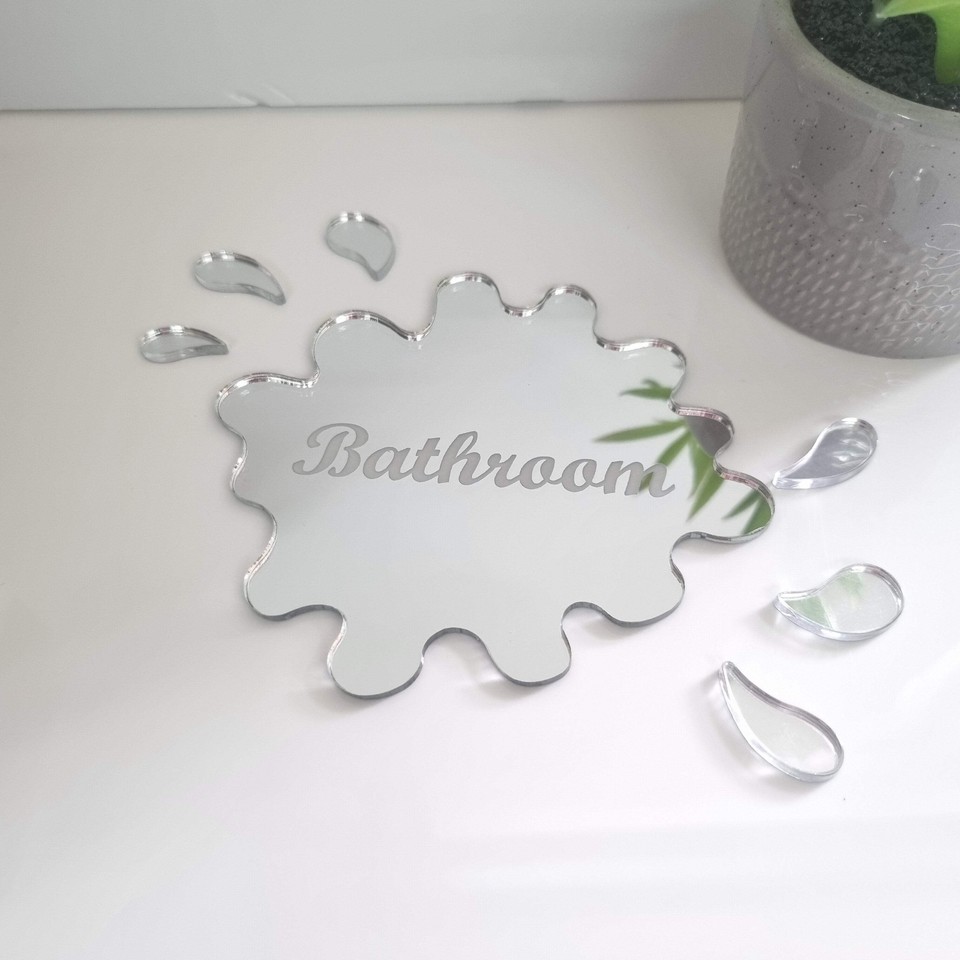 Puddle Sign - Engraved - Mirrored | eBay