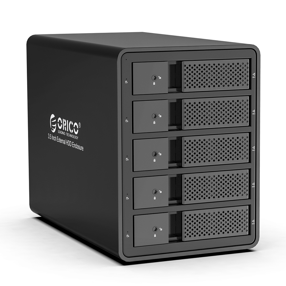 ORICO 5 Bay USB 3.0 External Hard Drive Enclosure RAID 0~10 jbod for 3. ...