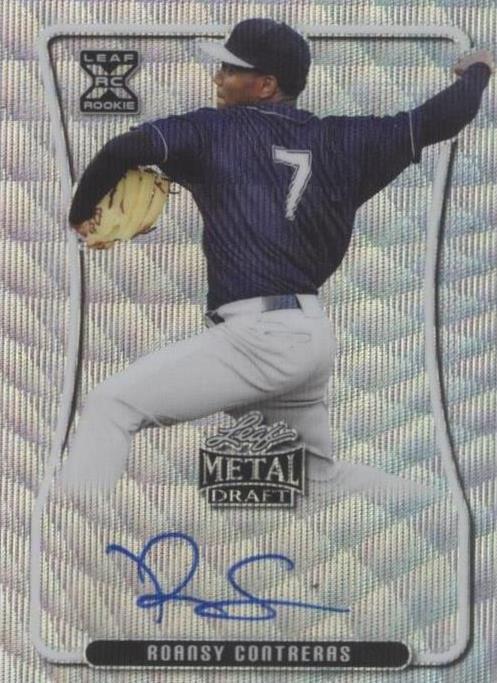 2020 Leaf Metal Draft - Flashback Roansy Contreras #BA-RC1 Silver Wave ...