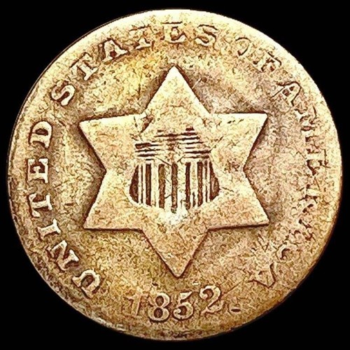 1852 Silver Three Cent Coin NICELY CIRCULATED | eBay