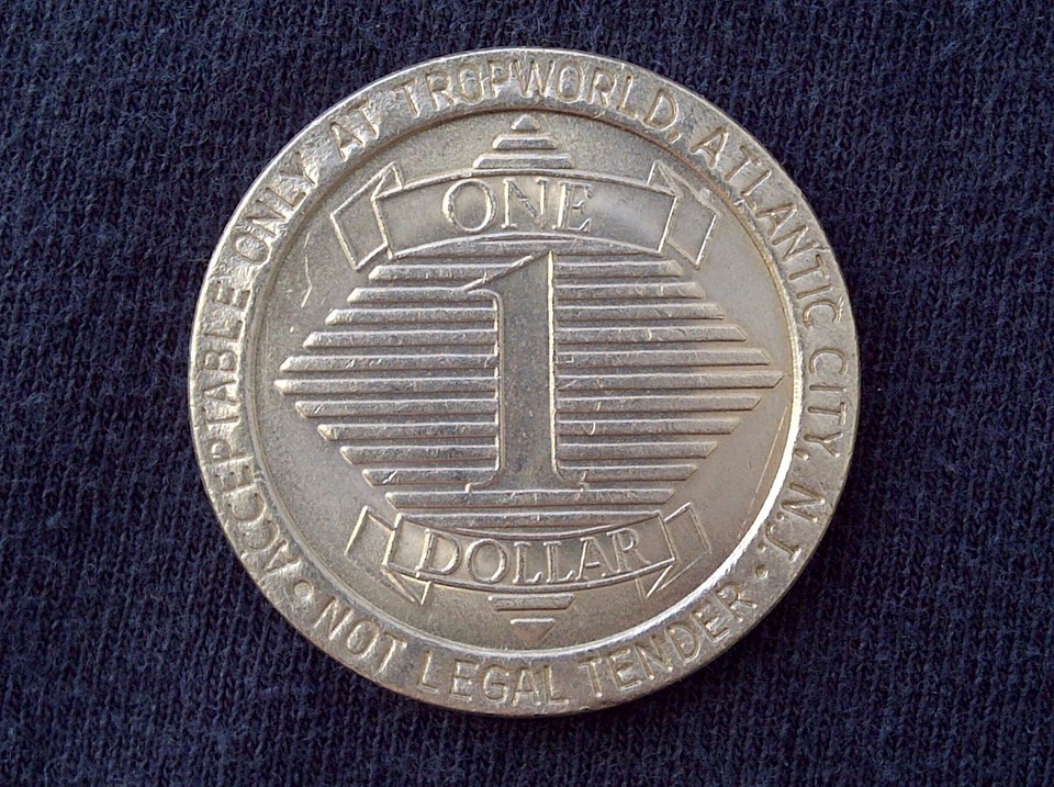 $1 Casino Gaming Slot Token Coin Tropworld Hotel Casino Atlantic City ...