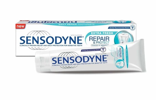 SENSODYNE Toothpaste Novamin Repair & Protect Extra Fresh 100g x 12 ...