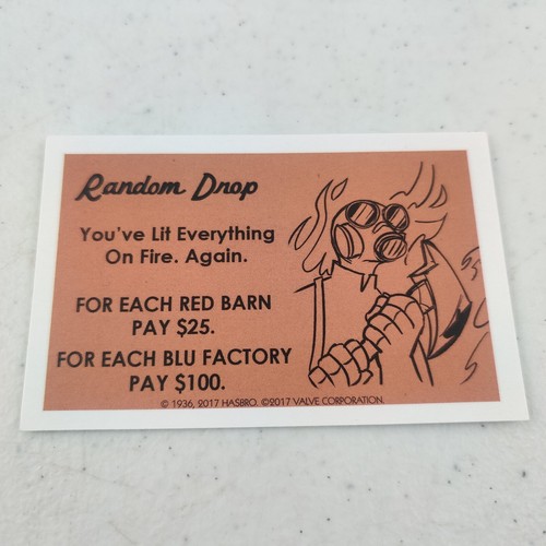 Monopoly Team Fortress 2 Random Drop You've Lit Everything On Fire ...