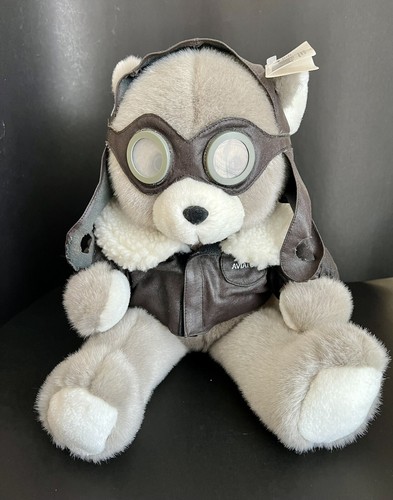 Russ Berrie Sky Teddy Bear 18" Plush Aviator Caress Soft Pets Rare ...
