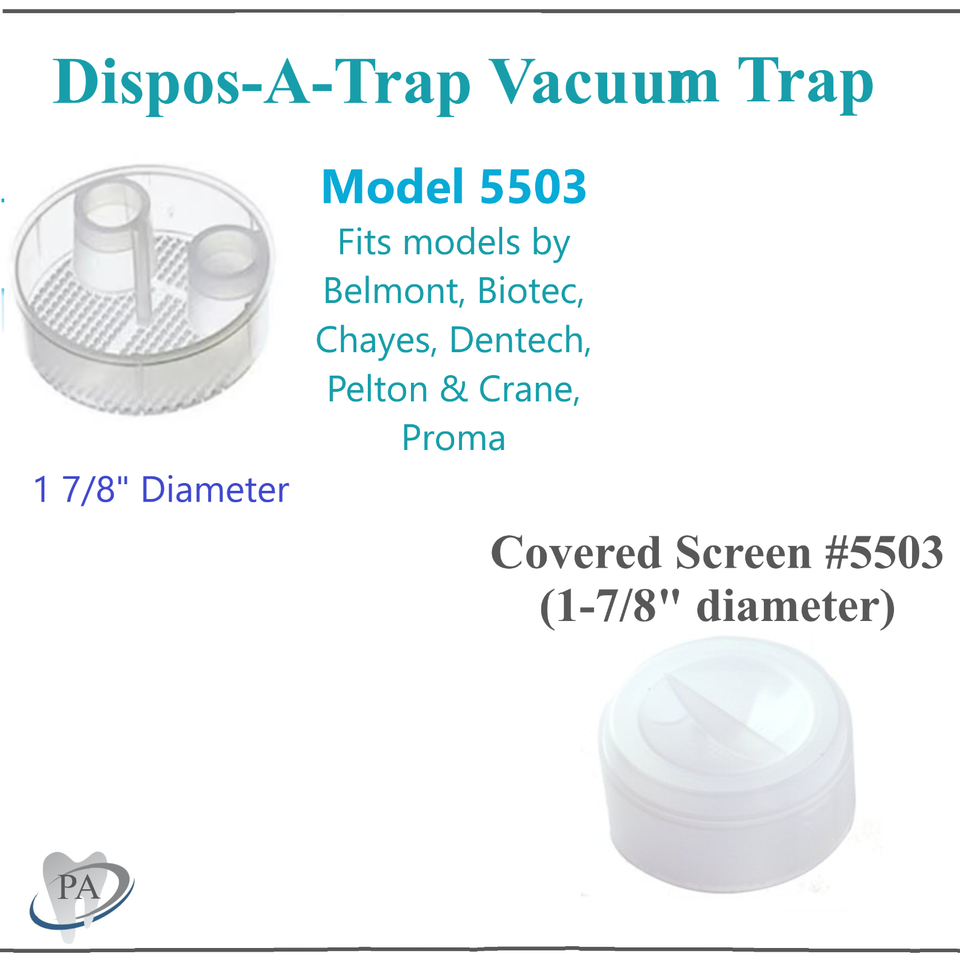 Dental Dispos-A-Trap Vacuum Trap #5500, #5503, #5512 Disposable ...