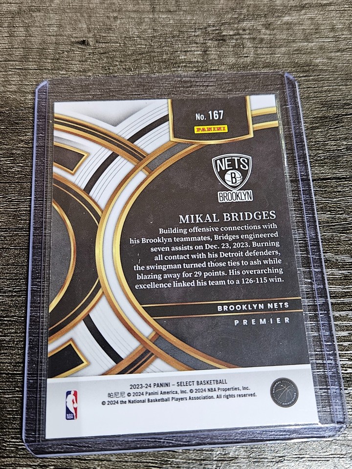 2023-24 Panini Select - Premier Level Blue #167 Mikal Bridges | eBay