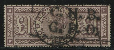 1888 £1 brown-lilac watermark ORBS SG186 cat £3,500 | eBay UK