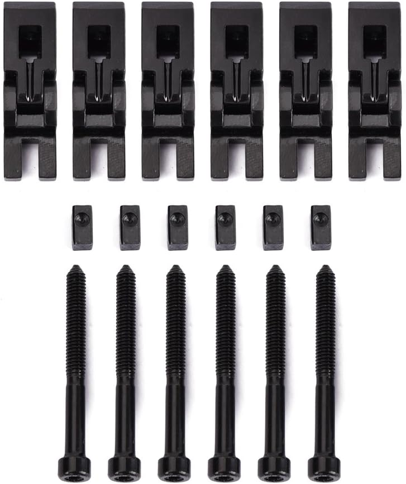 Set of 6 Tremolo Saddles with String Lock Screws – Double Lock for ...