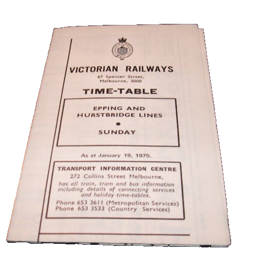 JANUARY 1975 VICTORIAN RAILWAYS EPPING HURSTBRIDGE LINE AUSTRALIA | eBay