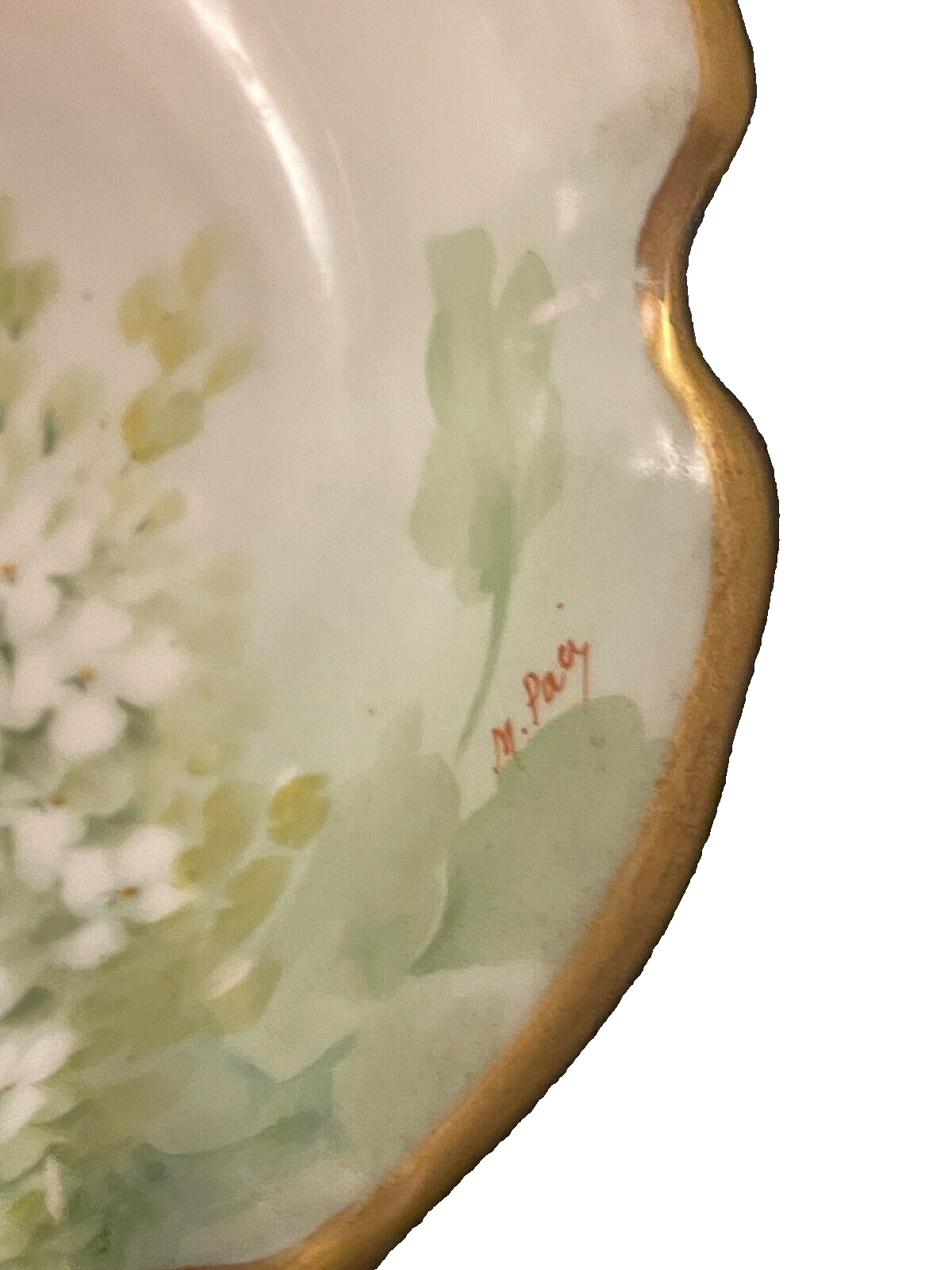 Richard Ginori Italy Bowl Hand Painted Floral Gold Rim Red Backstamp ...