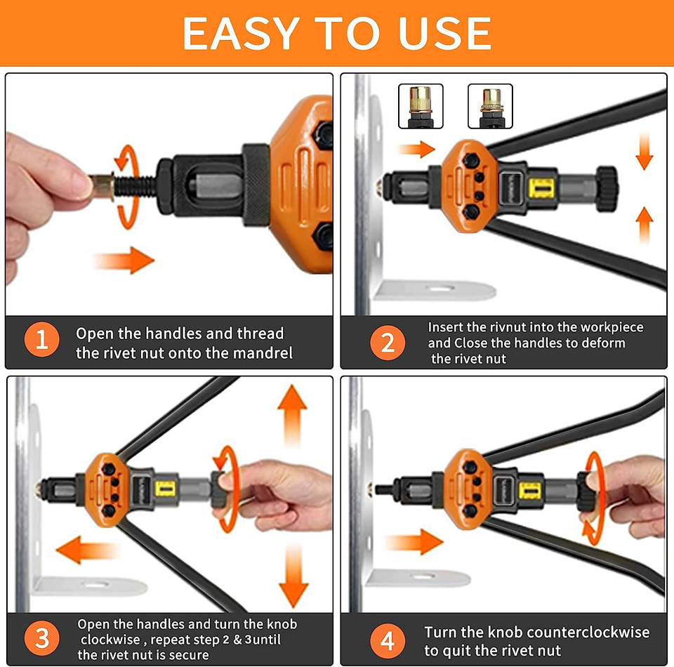 Rivnut Thread Setting Tool Metric SAE Mandrels Nutsert Thread Setter ...