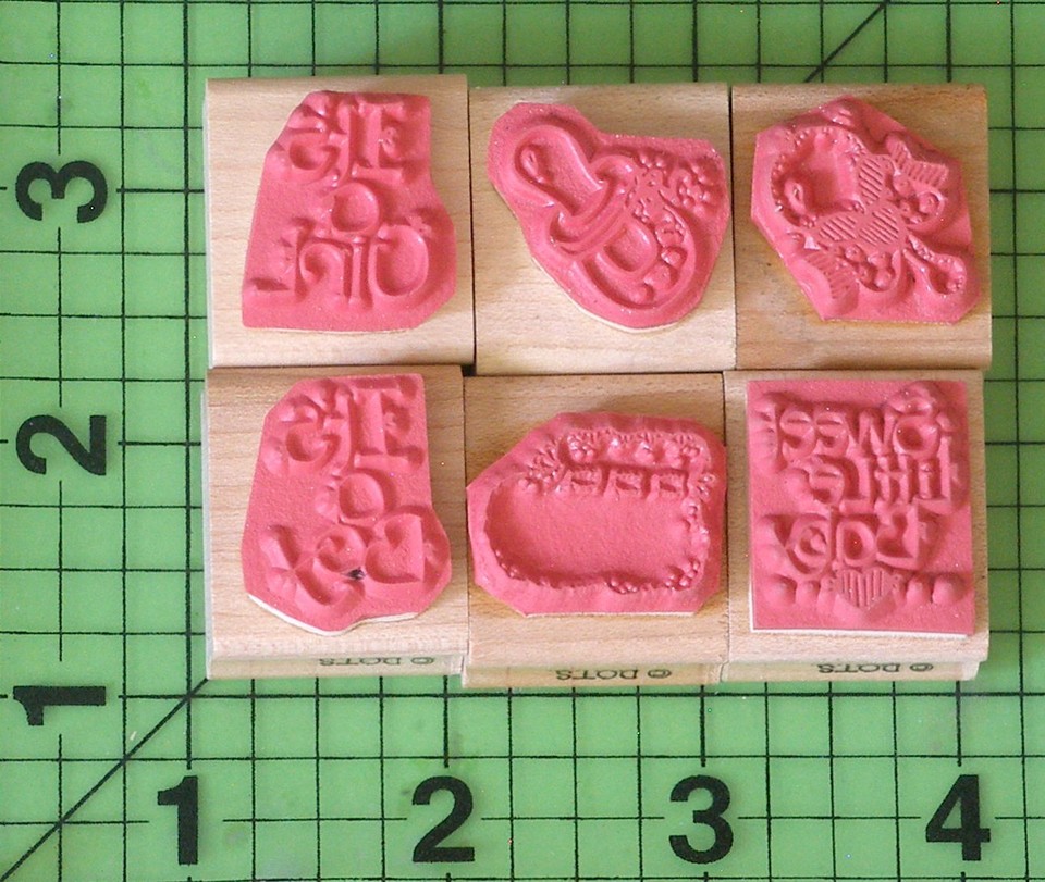 Baby's Set 131 Wood Mounted rubber stamp set of 6 by CTMH DOTS JRL ...