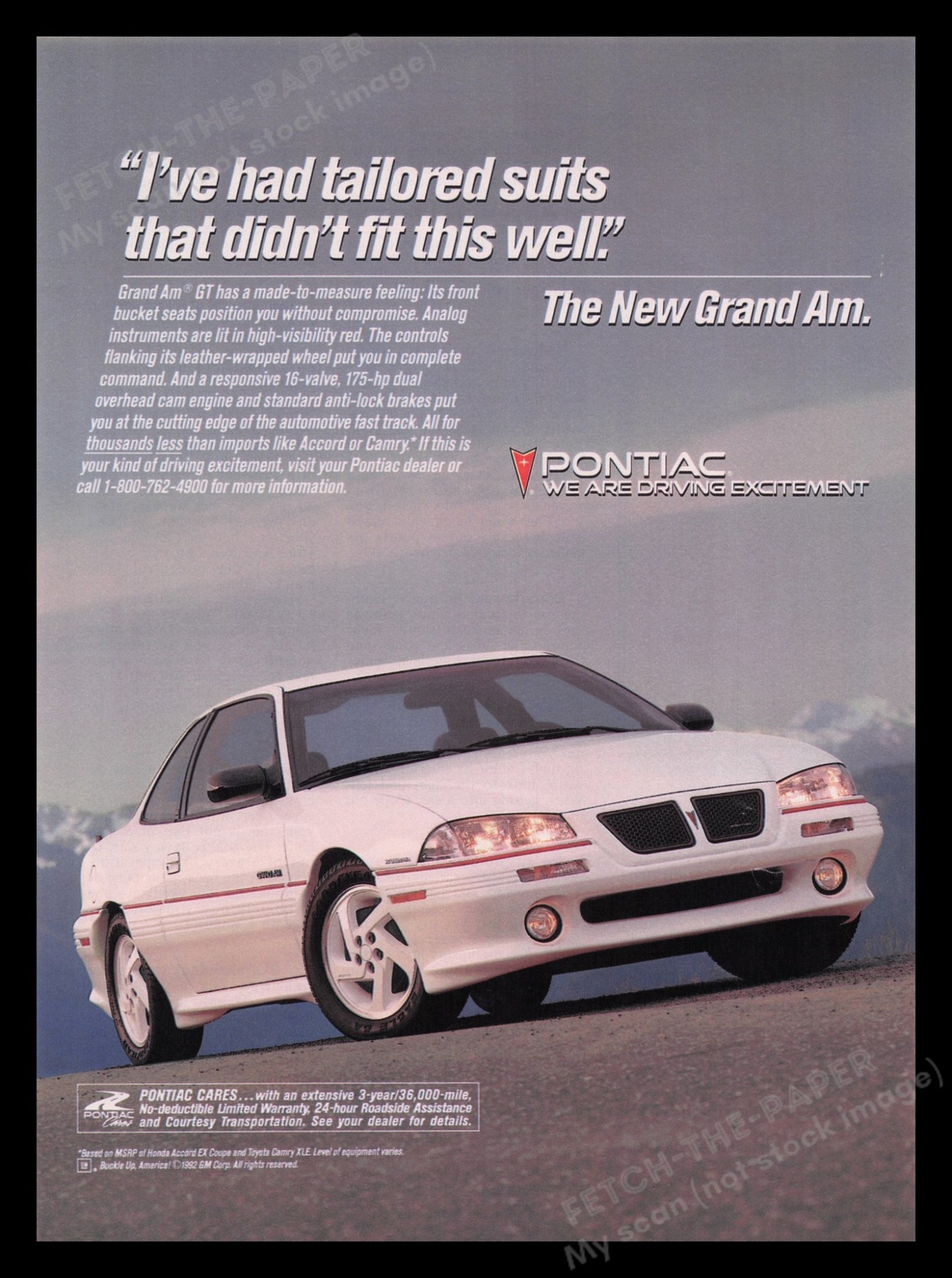 Pontiac Grand Am 1990s Print Advertisement Ad 1993 Car | eBay