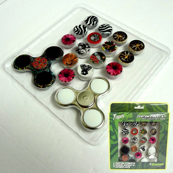 Savage Custom Fidget Hand Spinner Kit 2 Fidgets 6 Weights 9unique Caps ...