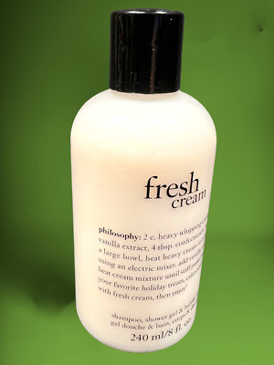 PHILOSOPHY FRESH CREAM SHAMPOO, SHOWER GEL & BUBBLE BATH 8 FL OZ - NEW ...