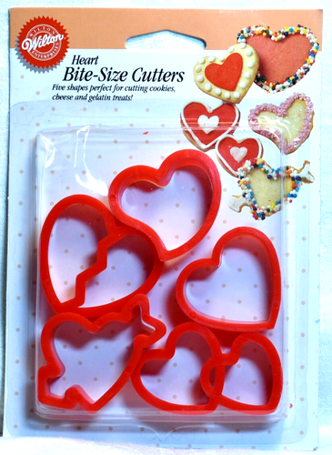 Wilton Bite Size Heart Cookie Cutter Set - Heart Broken Heart w/ Arrow ...