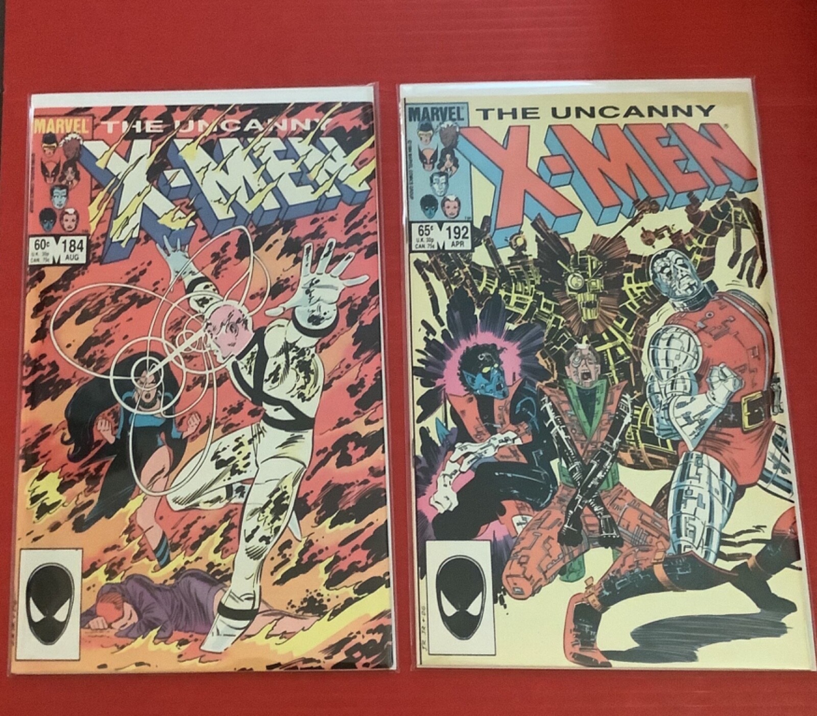 UNCANNY X-MEN #184 & 192 SET VERY FINE/NEAR MINT BUY TODAY AT RAINBOW ...