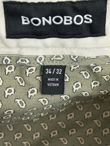 Mens Bonobos Athletic Fit Pants Beige Khaki Chino size 34x32 | eBay