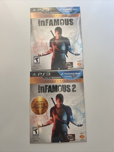 Infamous 1 & 2 Collection Cardboard Sleeves (Sony PlayStation 3 PS3 ...