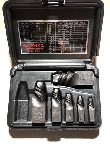 Walton 50206 6 Piece Pipe (NPT) Stud & Screw Extractor Set FREE ...