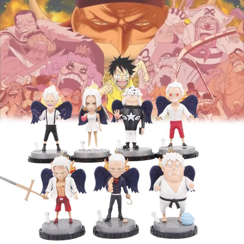 Colorful One Piece Chiseled Angel Pirate Warrior Pvc Miniature Figurine ...