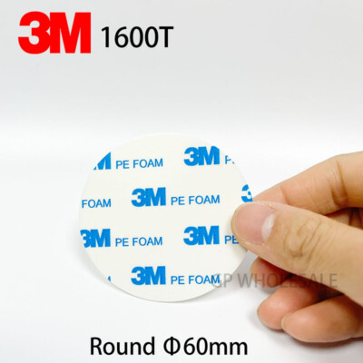 5pcs 3M 1600T White Double Sided Adhesive PE Foam Tape 1.1mm x 60mm ...