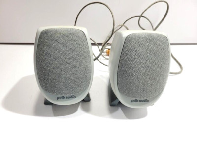 Vintage Polk Audio Speakers Computer PC Wired Left Right Set Desktop ...