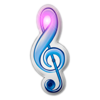 Treble Clef Music Note Flashing Body Light Lapel Pins | eBay