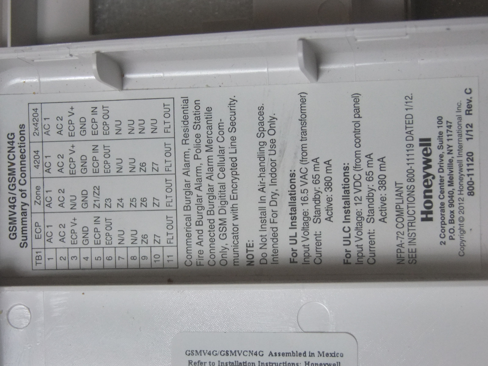 Honeywell 3NWT Central Station System Fire/Burglury Alarm System units ...