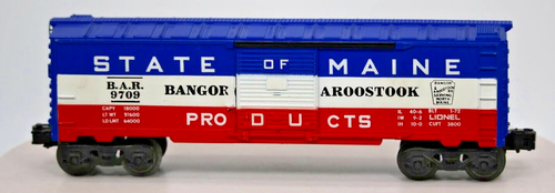 LIONEL - STATE OF MAINE BOXCAR 6-9709 B.A.R. 9709 O Gauge 1:48 Red ...