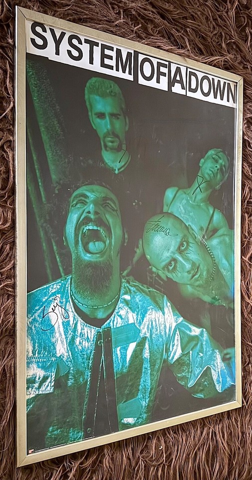 System of a Down - Autographed Band Signed Promo Poster 36" x 24" SOAD ...