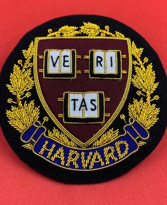Harvard University Blazer Badge Hand Embroidered Bullion Wire ...
