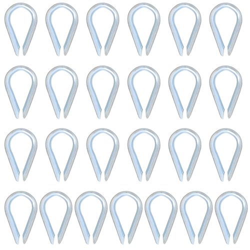 25Pcs M10 Galvanized Steel Wire Rope Thimbles for 3/8 Inch Diameter ...