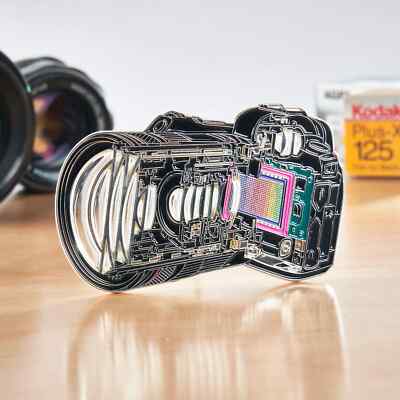 DSLR Cross Section Enamel Pin Badge with Transparent Lens Gift for ...