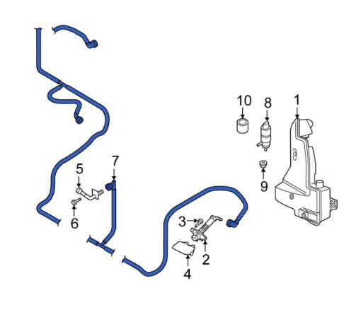 AUDI E-TRON GEN Front Headlight Washer Hose 4KE955970 for sale online ...