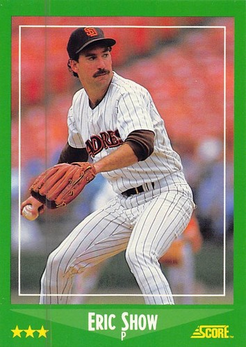 Eric Show 1988 Score 338 San Diego Padres Baseball Card | eBay