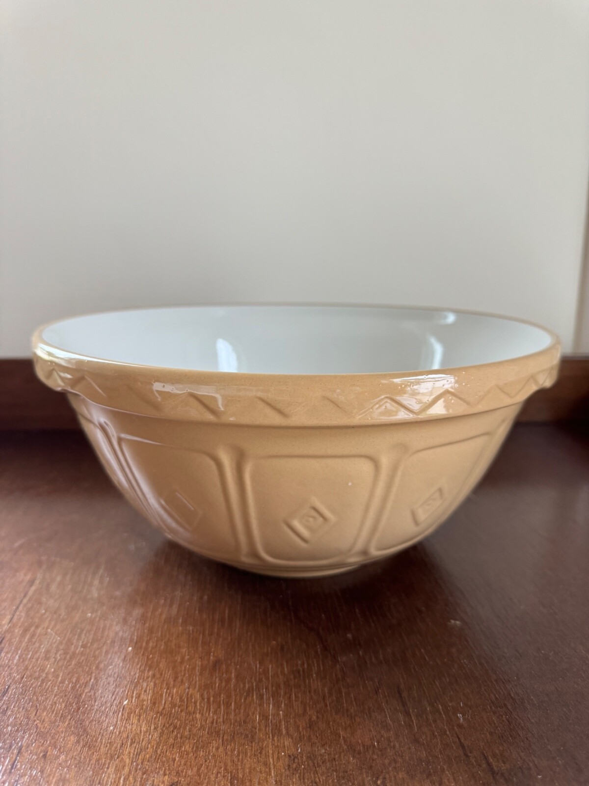Mason Cash | Beige S12 Diamond Embossed Mixing Bowl - 4.25 Quart 11.5 ...